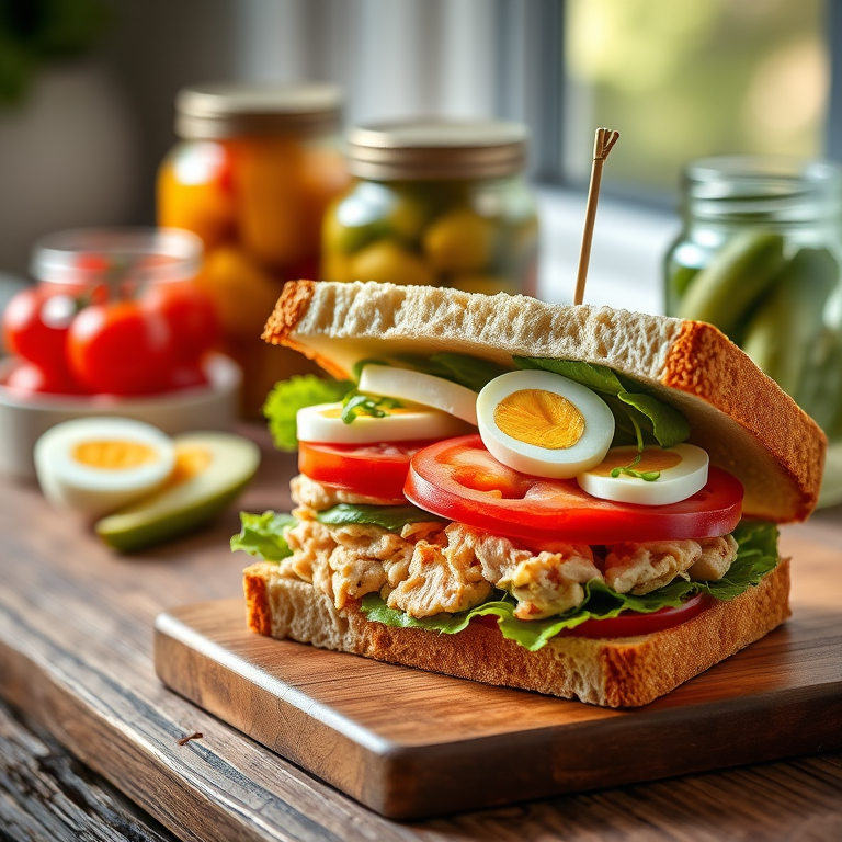 A beautifully arranged sandwich with layers of lettuce, tomato ...