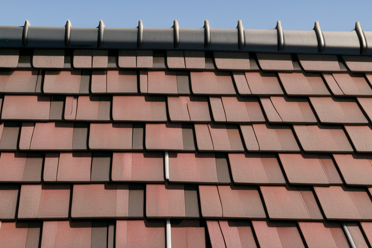 Close-Up View of a Stylishly Designed Roof with Interlocking Shingles