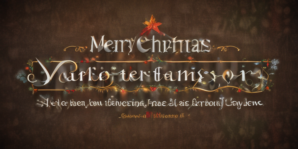 Festive Holiday Greeting with Colorful Lights and Cheerful Decorations