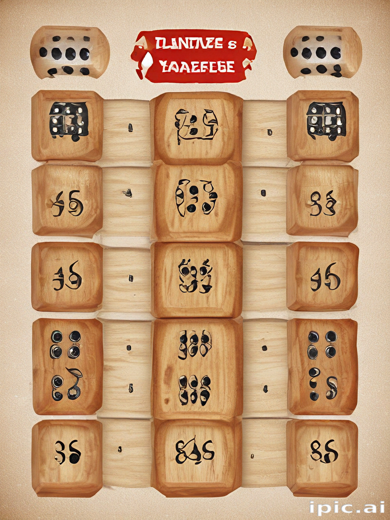 Creative Board Game Design Featuring Unique Dice and Intricate Patterns