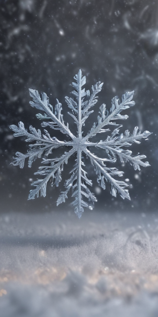 Intricate and Beautiful Snowflake Floating Gracefully Amidst a Winter ...