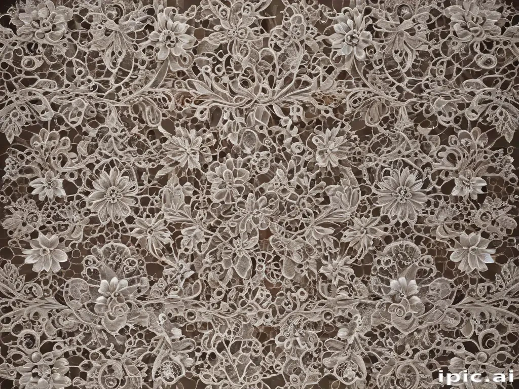 Intricate Floral Lace Design with Delicate Patterns and Textures ...