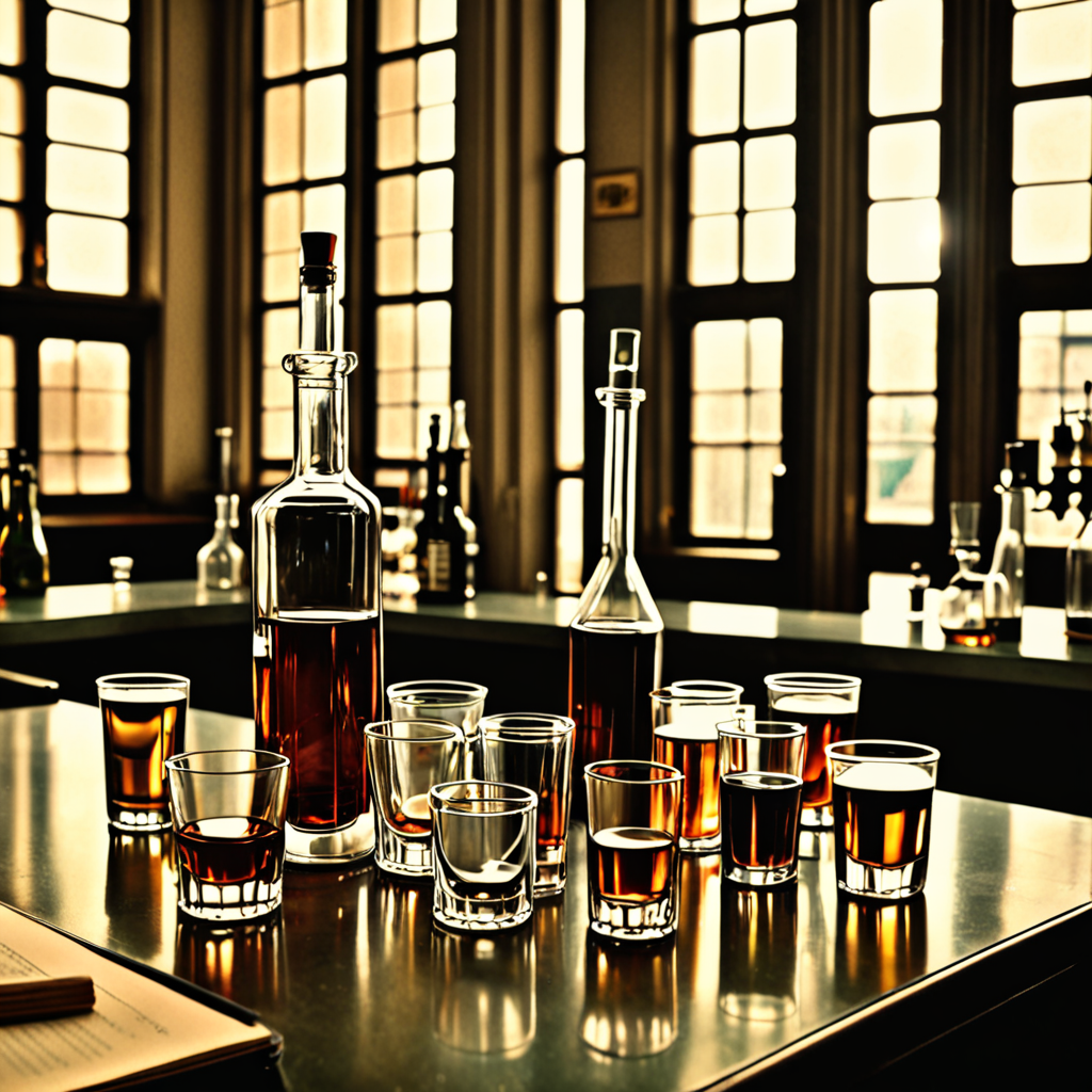 art deco Alcohol in Chemistry Laboratory