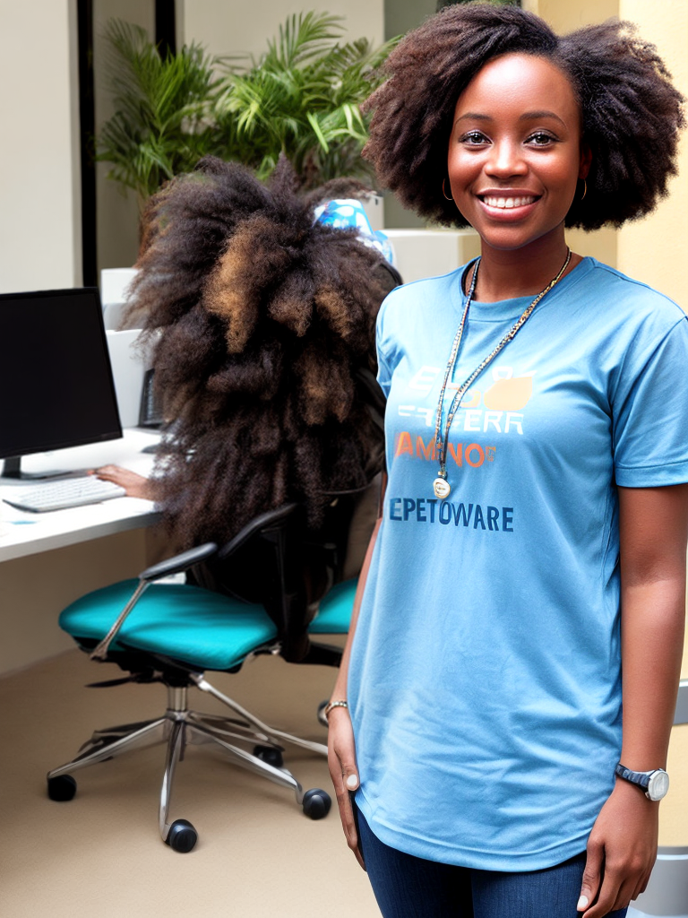African female IT Service Engineer