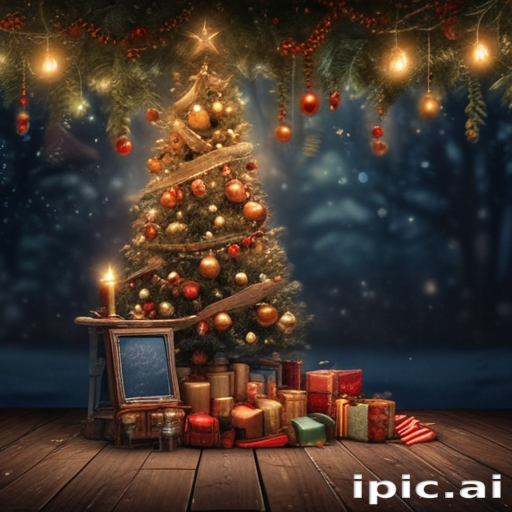 Cozy Christmas Scene Featuring a Beautifully Decorated Tree and Gifts