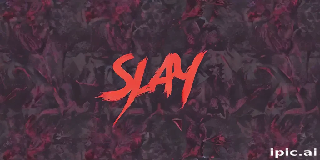 Bold and Striking Art Featuring the Word 'SLAY' in Vibrant Red