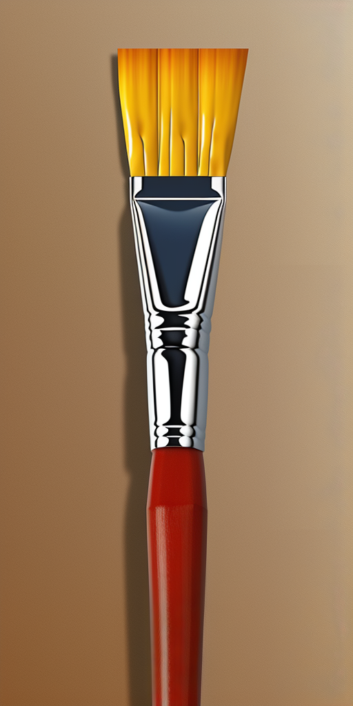 Close-Up of a Vibrant Paintbrush Ready for Artistic Creations and ...