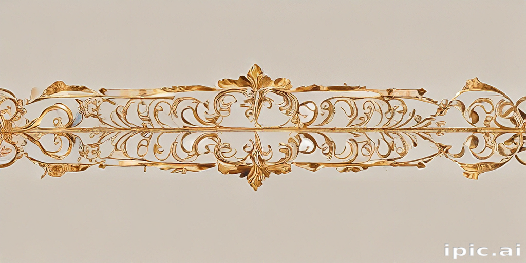 Intricate Golden Decorative Design Featuring Elaborate Floral and ...