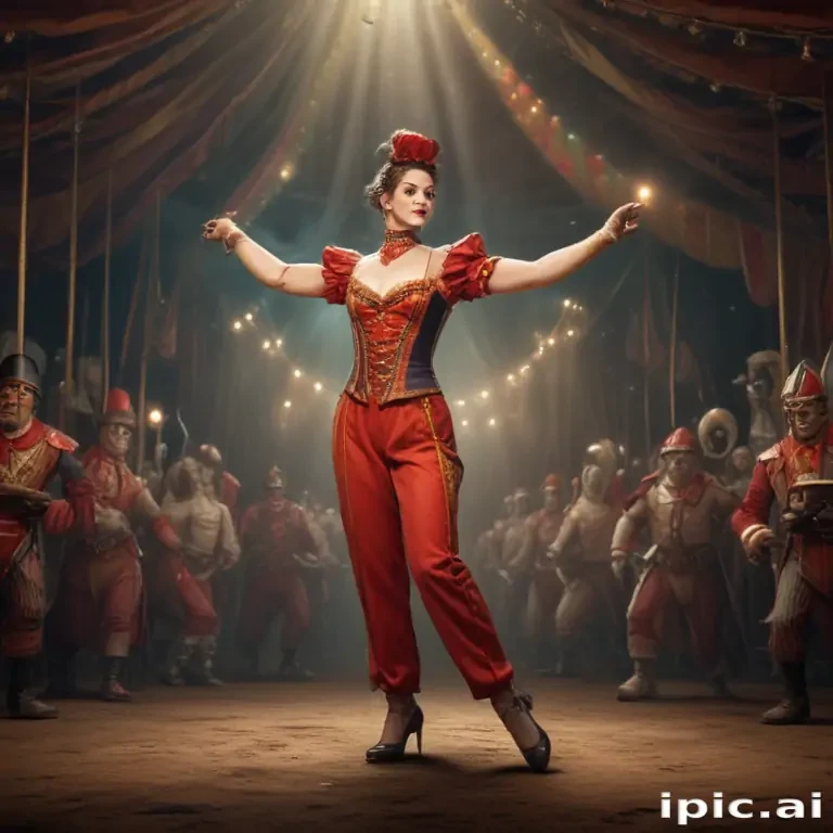 Captivating Circus Performer Showcases Grace and Strength Under the Big Top