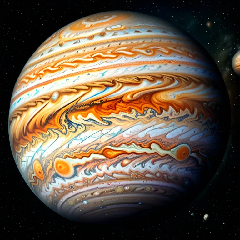 Stunning View of Jupiter's Colorful Swirls and Atmospheric Features in ...