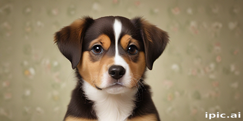 A Cute Puppy Looking Adorably at the Camera with Big Eyes.