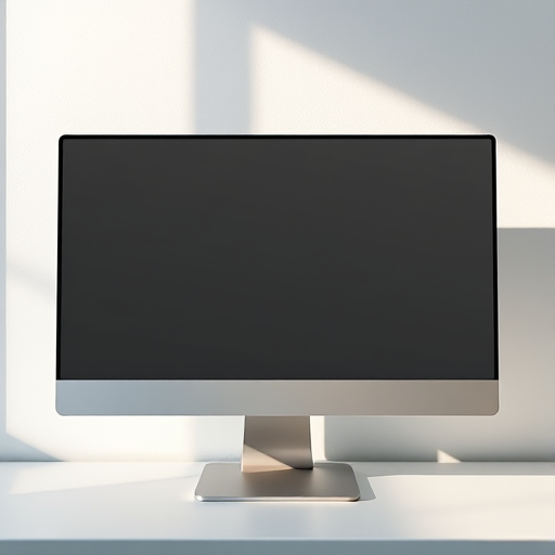 Create a sleek modern computer monitor design with a high-resolution ...