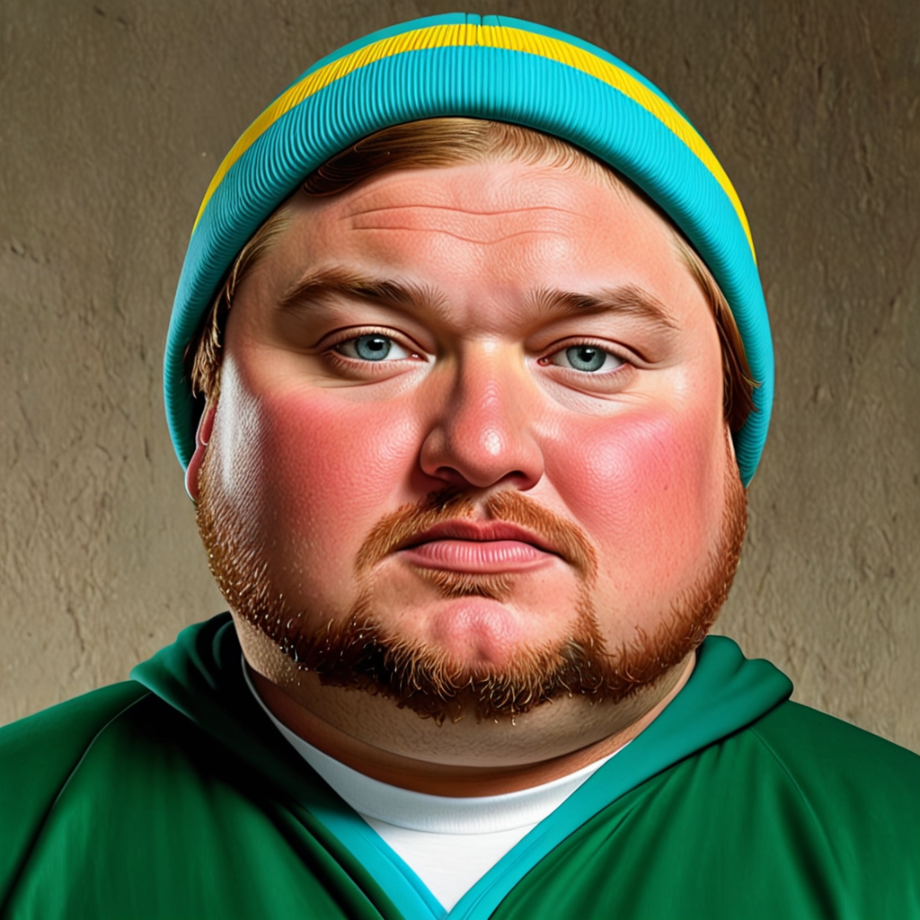 Eric cartman, photo realistic, real life cartoon, sourhpark