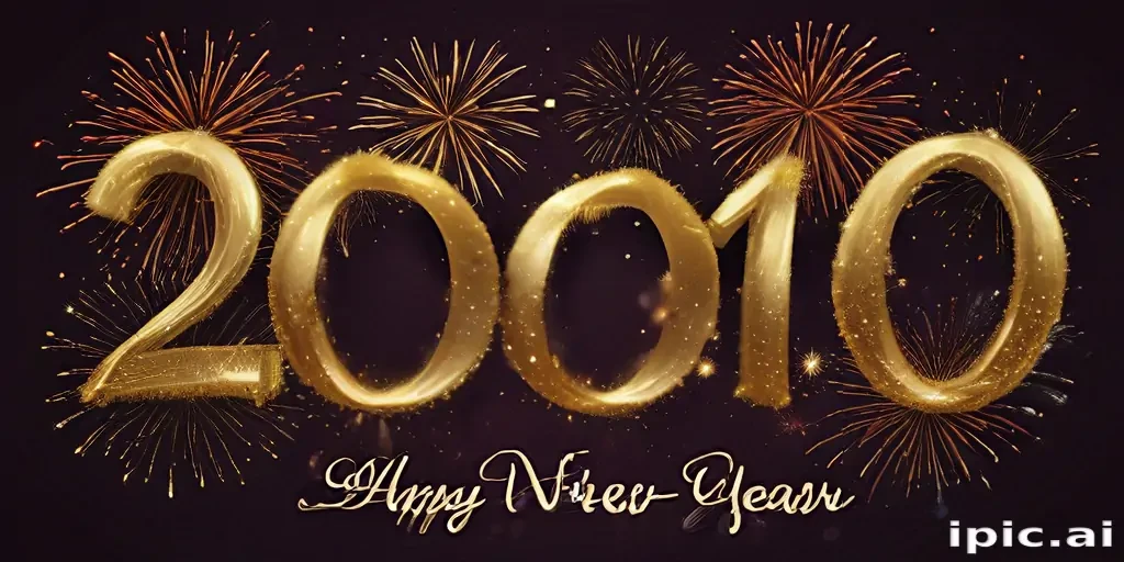 Celebrating the Arrival of the New Year 2010 with Joyful Fireworks