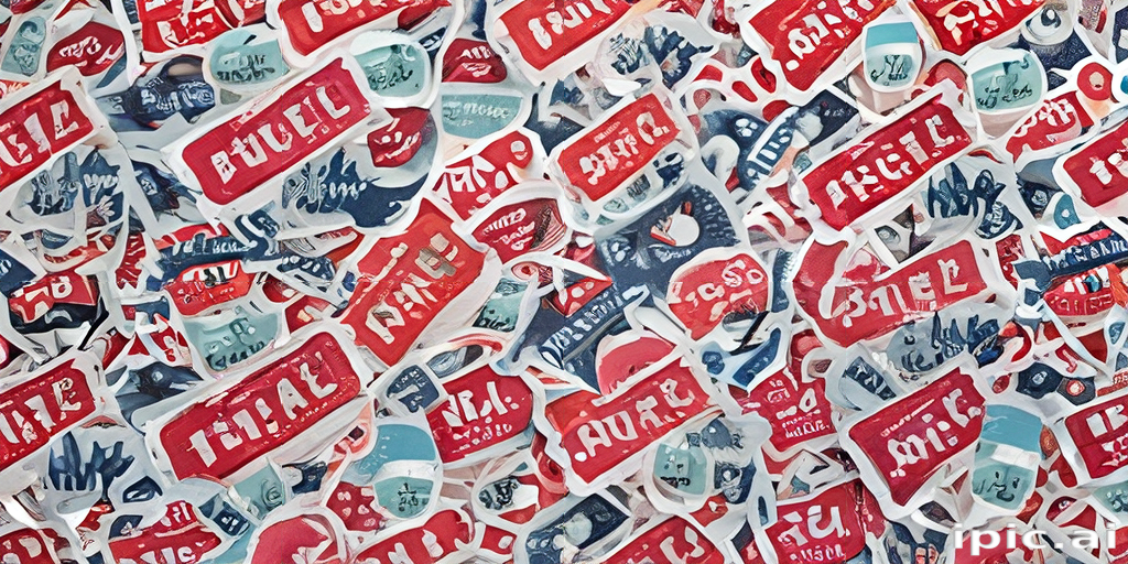 Colorful Array of Stickers Featuring Various Texts and Designs Across ...