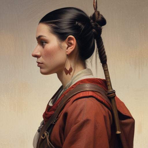 profile Oil painting portrait of the character Isern-a-Phail from the ...