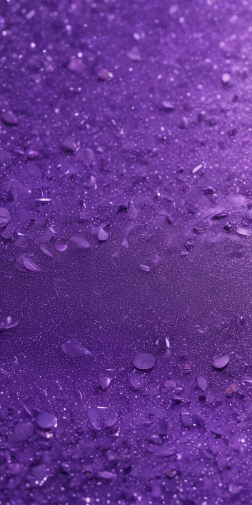Beautiful Close-Up of Purple Surface with Raindrops and Sparkling Texture