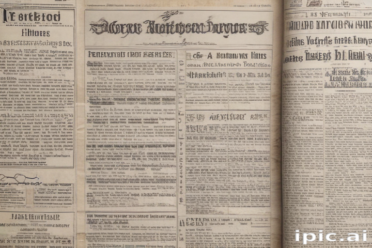 Historic Newspaper Featuring Important Announcements and Local News ...