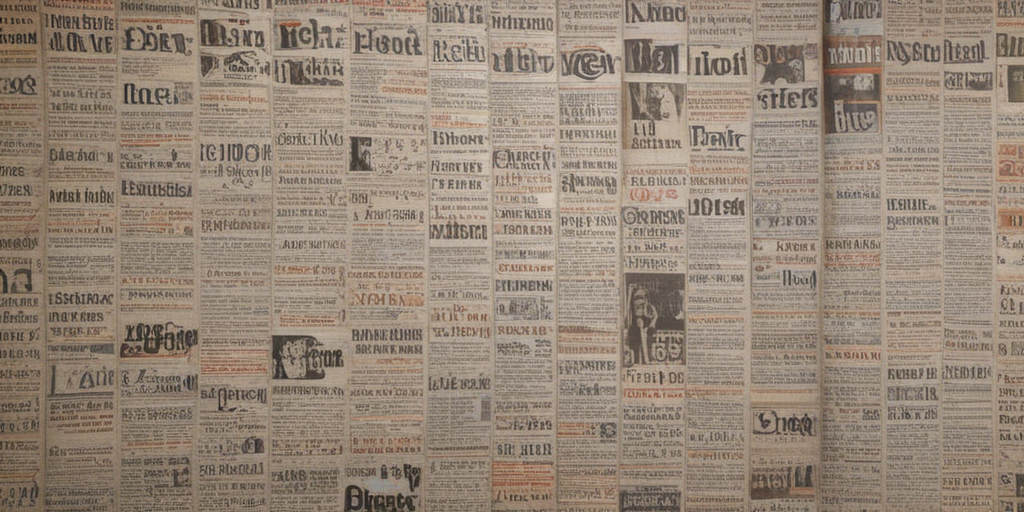 A Historical Display of Vintage Newspapers Showcasing Diverse Headlines ...