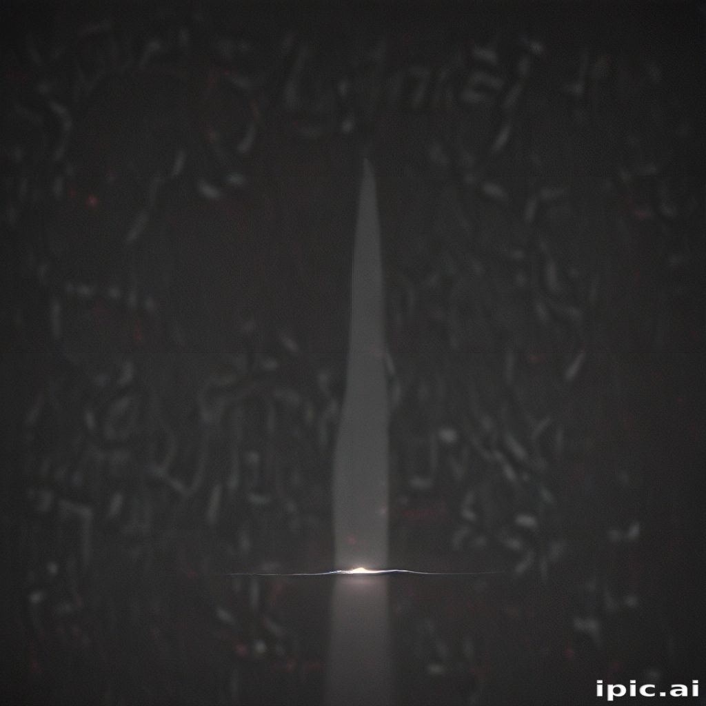 An Ethereal Beam of Light Piercing Through a Darkened Background