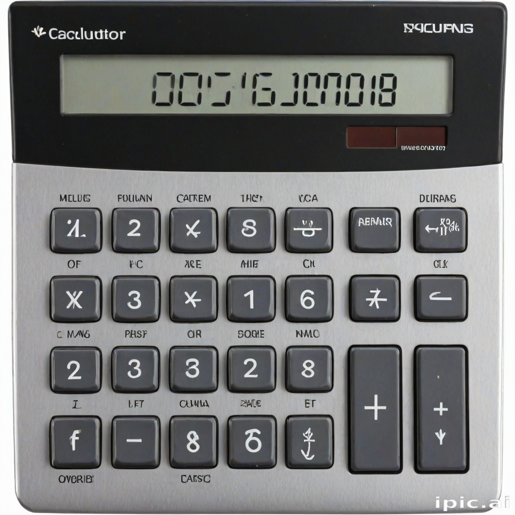 Modern Calculator Design Featuring Large Display and User-Friendly ...