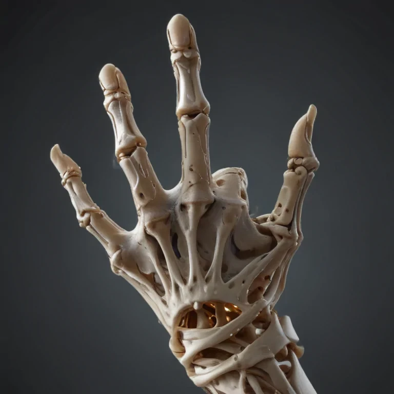 Detailed Anatomical Model of a Human Hand Skeleton with Articulated Bones