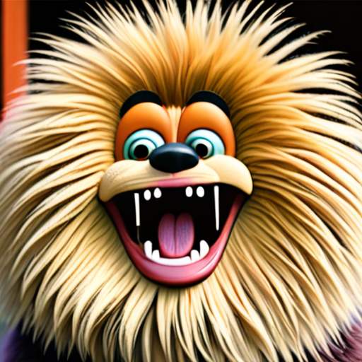 very scared fuzzy character