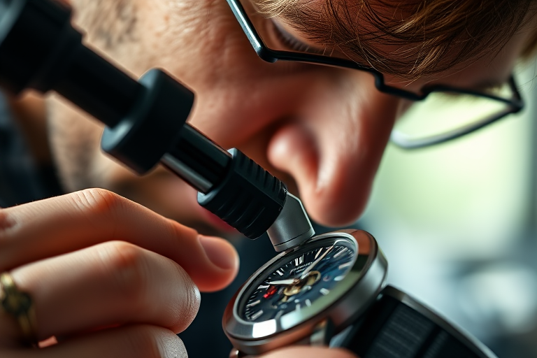 Intricate Craftsmanship: A Watchmaker Carefully Assembles a Vintage ...