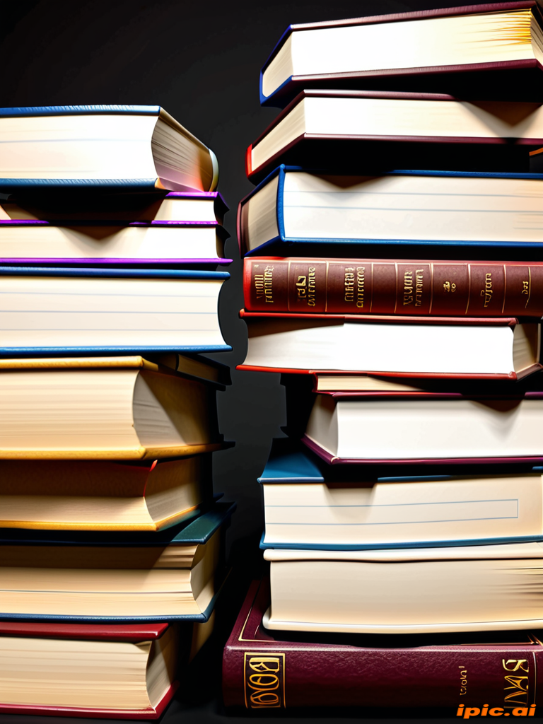 An Impressive Stack of Colorful Books Ready for Reading Adventures