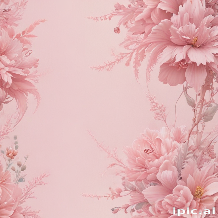 Delicate Pink Floral Design with Soft Petals and Elegant Background ...
