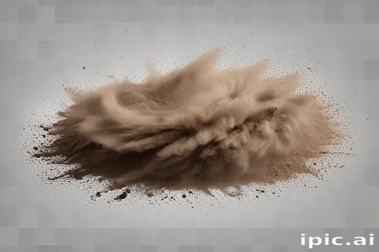 A Dramatic Explosion of Brown Dust Creating a Stunning Visual Effect