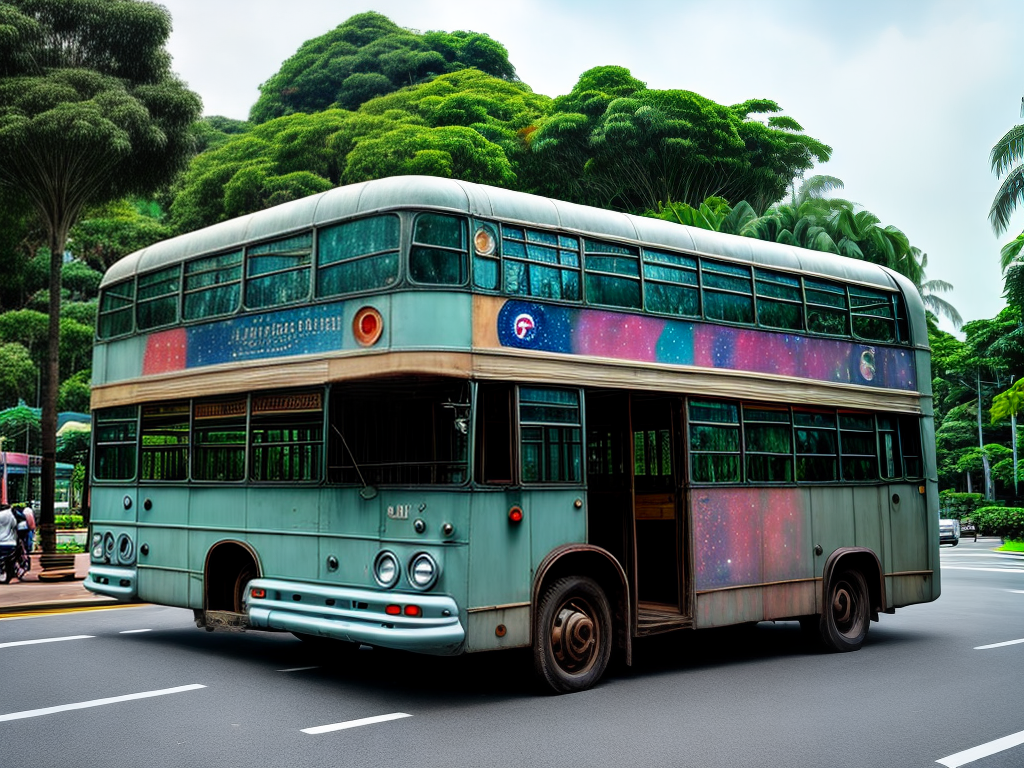 space aged bus in singapore