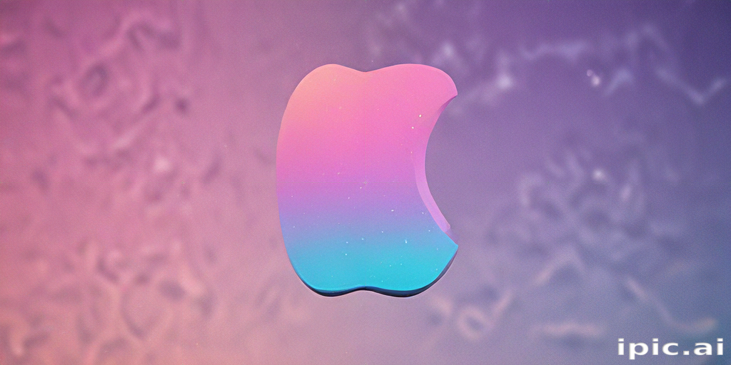 A Colorful and Artistic Representation of the Iconic Apple Logo Design.