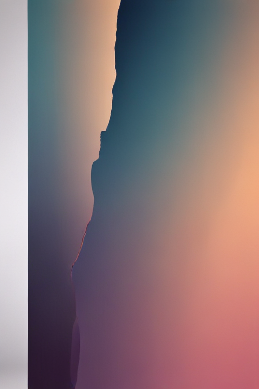 Abstract Landscape Featuring Soft Gradients and Mysterious Silhouetted ...