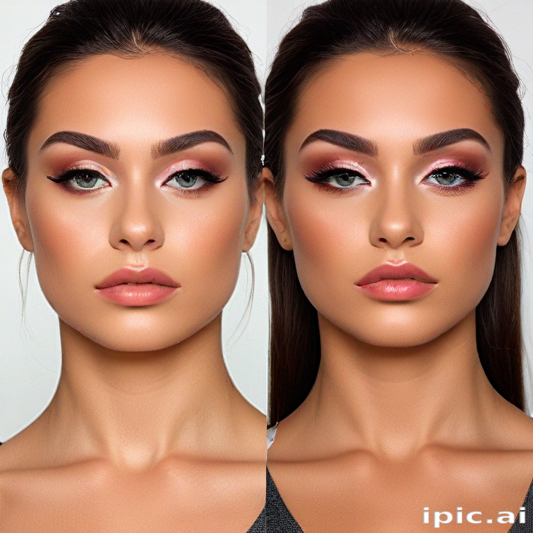 Comparison of Two Stunning Makeup Looks Showcasing Different Styles and ...