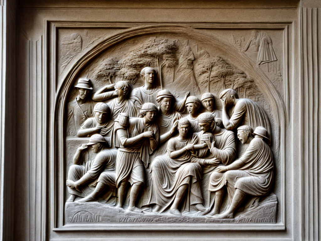 bas-relief in the interior