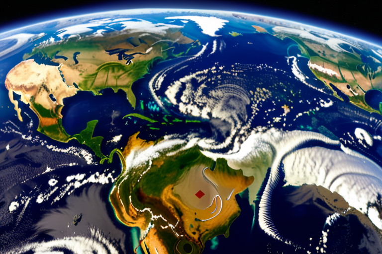 Beautiful View of Earth from Space Highlighting Diverse Landscapes and ...