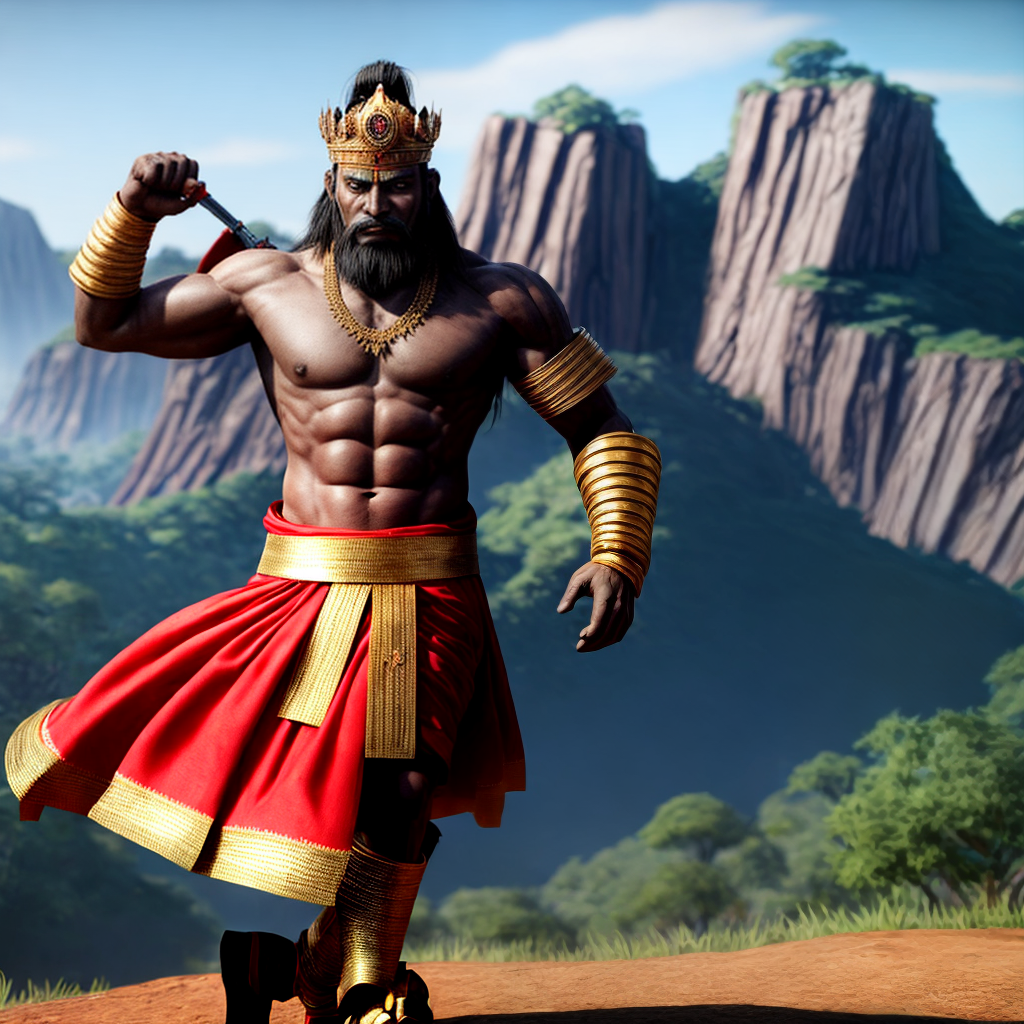 imagine prompt: Realistic, personality: [Amidst the chaos,Indian King ...