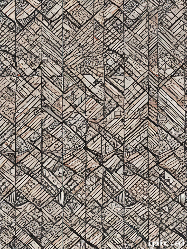 Intricate Geometric Patterns in a Harmonious Blend of Lines and Shapes