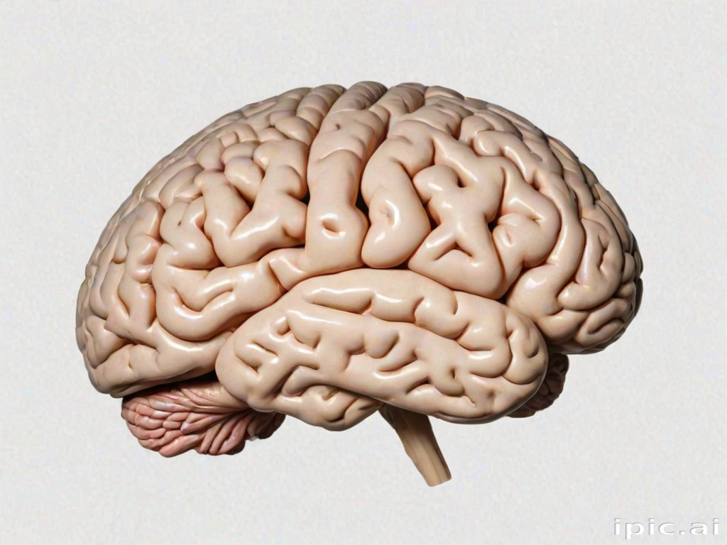 Detailed Anatomical Model of the Human Brain Showing Complex Structures ...