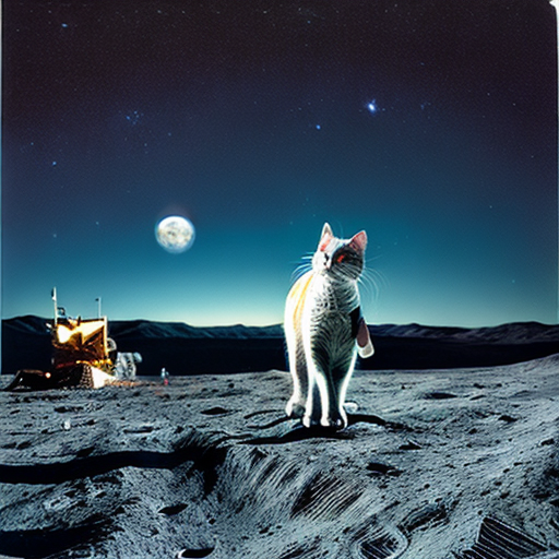 Cat on the moon