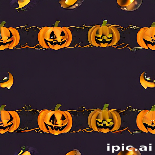 Festive Halloween Background Featuring a Row of Spooky Jack-o'-Lanterns