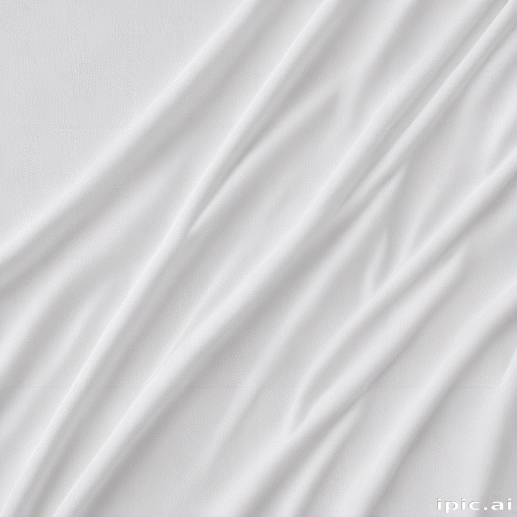 Softly Draped White Fabric Creating Elegant Waves and Textured Patterns