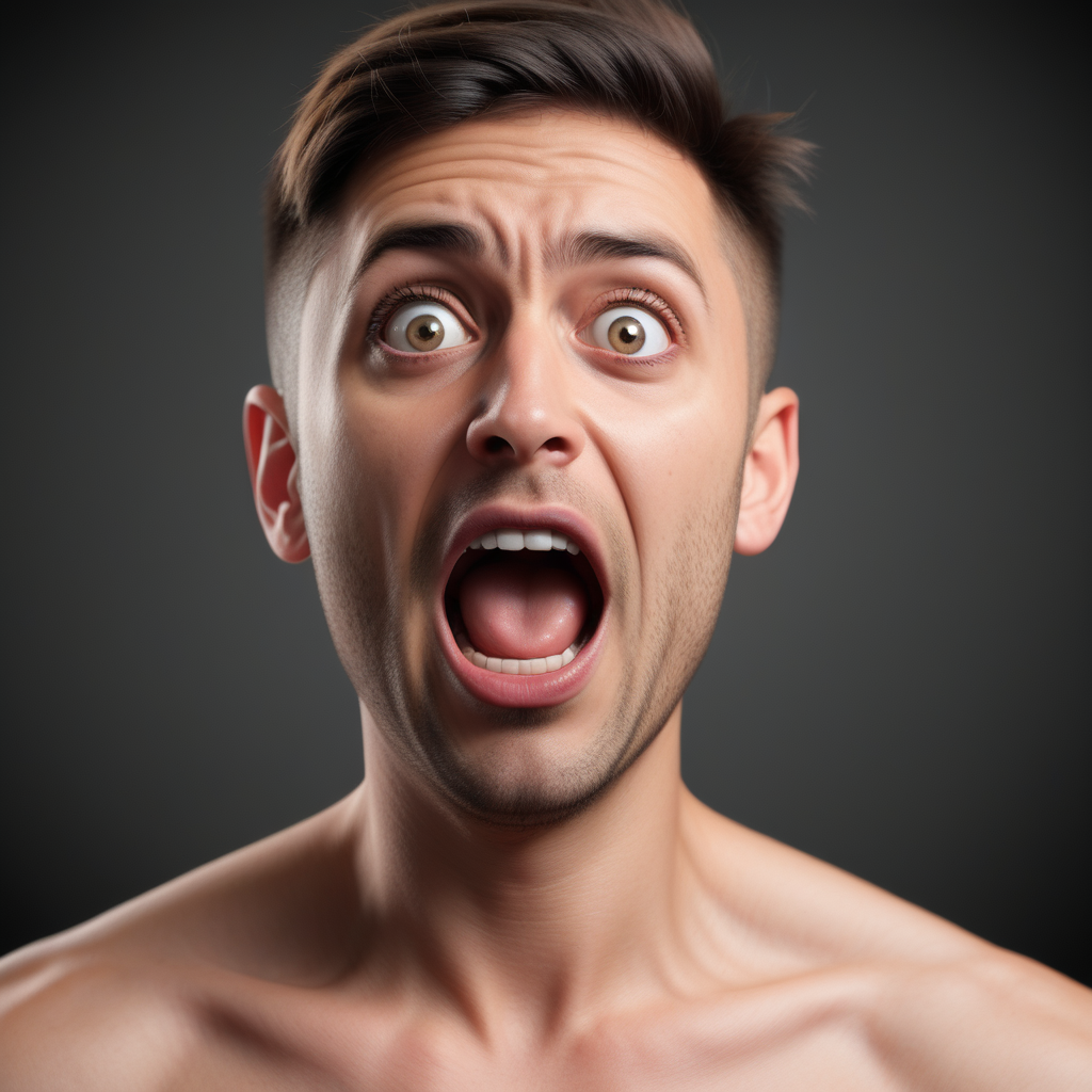 Expressing Shock and Surprise: A Young Man's Raw Emotional Reaction