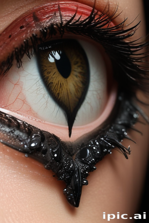 Intricate Eye Makeup Design Featuring Bold Colors and Unique Textures