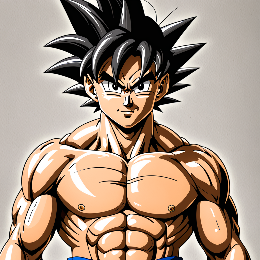 Goku sem camisa