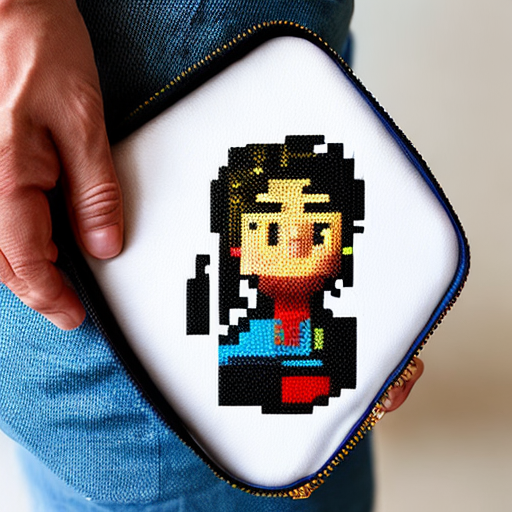 person from top view in pixel art