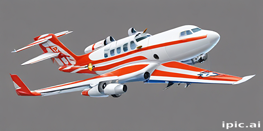 Vibrantly Colored Aircraft with Unique Design Soaring Through the Sky