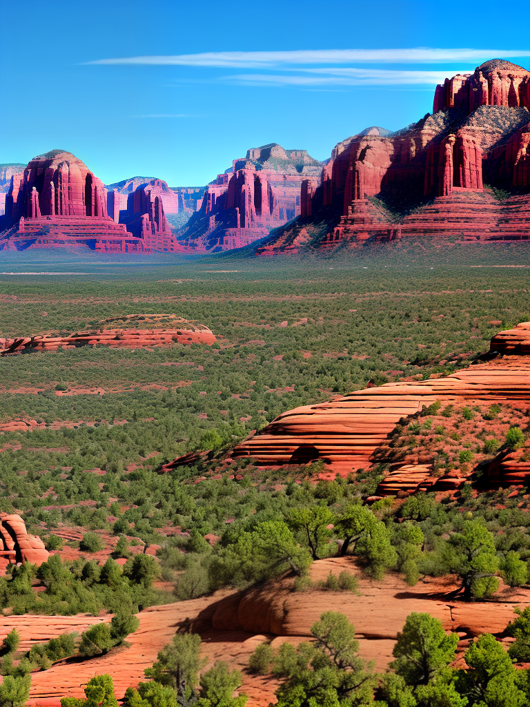Landscape of Sedona, Arizona on a bright sunny day