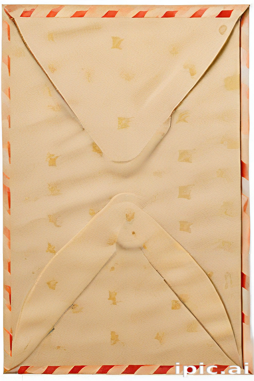 Decorative Envelope with Unique Design and Colorful Striped Edges